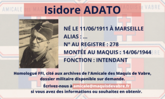 Isidore Adato (1912-2000) – Amicale des Maquis de Vabre